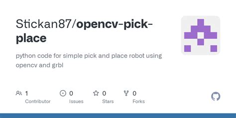 Github Stickan87opencv Pick Place Python Code For Simple Pick And