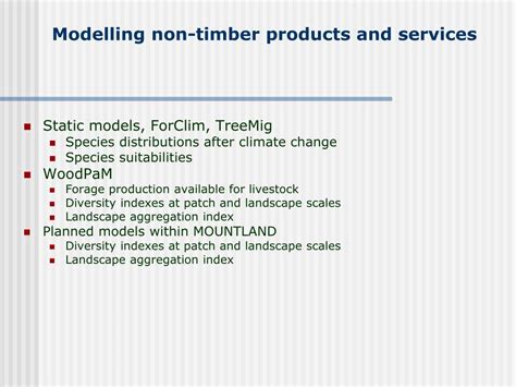 Ppt Forest Simulation Models In Switzerland Main Developments And