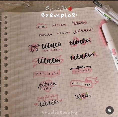 Ideias De Titulos Coquette Ideias Para Cadernos Planejadores