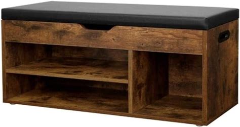 Vasagle Storage Bench With Cushion Shoe Bench With Padded Seat 3