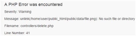 Php Erro Ao Deletar Arquivo Com Unlink Stack Overflow Em Português