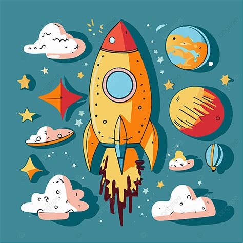 손으로 그린 로켓 요소 로켓 로켓 3d 로켓 배경 배경 일러스트 및 사진 무료 다운로드 Pngtree