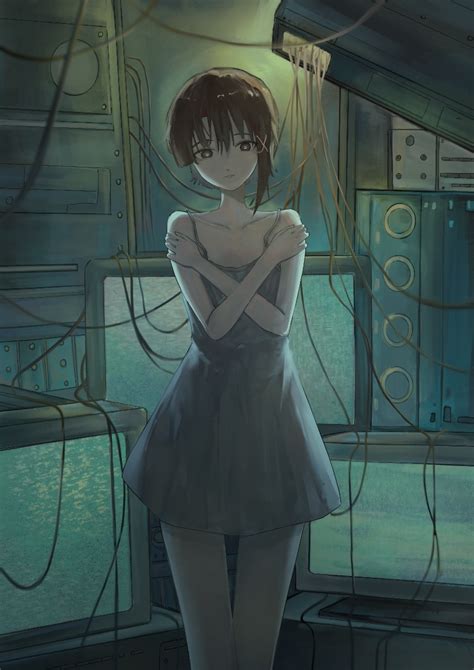 Iwakura Lain Serial Experiments Lain Drawn By Ibulyn Danbooru