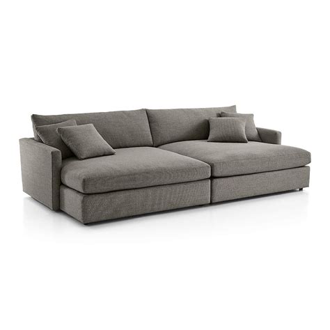 Lounge Deep 2 Piece Double Chaise Sectional Sofa Reviews Crate Barrel