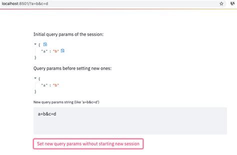 Stexperimentalsetqueryparams