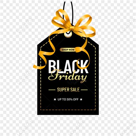 검은 금요일 황금 리본 일러스트 블랙 라벨계절주형 Png 일러스트 무료 다운로드 Lovepik