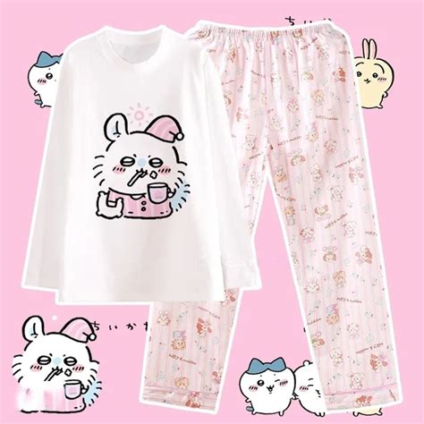 거인의집 치이카와 모몽가 잠옷 세트 먼작귀 귀여운 홈웨어 위시버킷