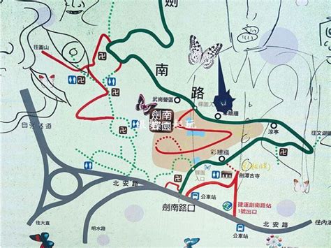 敬老卡坐捷運劍南蝶園短距離健走蝴蝶步道城市享受自然芬多精 銀髮一起玩