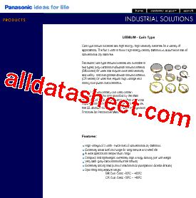 CR2354 Datasheet(PDF) - Panasonic Battery Group