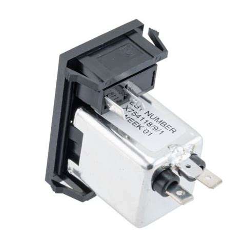 Vertical Power Entry Module C14 Inlet With Integral Fuse Holder Single Contact Switch 58 9 Mm