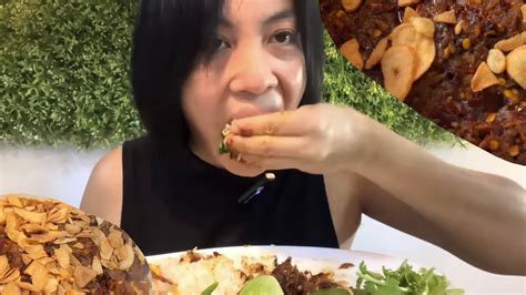 သရက်သီးငပိကြော်နှင့်ဝါးတီး Fried Mango With Shrimp Paste Youtube