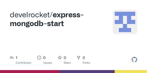 Github Develrocket Express Mongodb Start