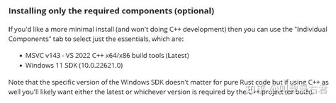 Rustmsvc工具链最小安装VisualStudio Installer里怎么选 知乎