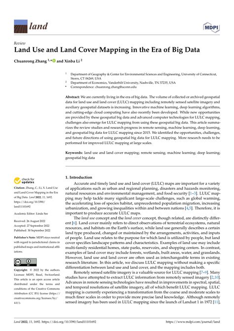 Pdf Land Use And Land Cover Mapping In The Era Of Big Data