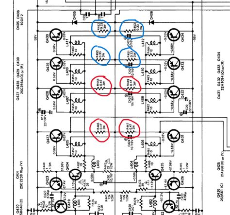 Amplifier Output Stage Why Aren T They Using Same Value Emitter Resistors What Is The Benefit