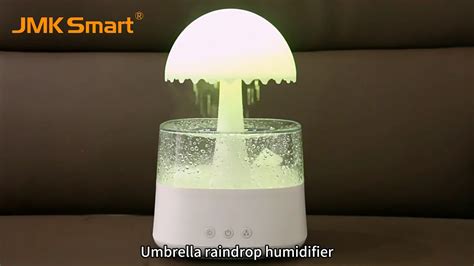 Spa Room Essential Oil Diffuser Umbrella Raindrops Mist Humidifier 7 Color Circulating Lamp