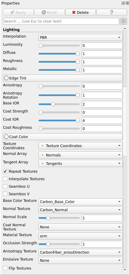 physically based rendering improvements in paraview