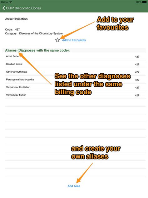 App Shopper Ohip Diagnostic Codes Medical