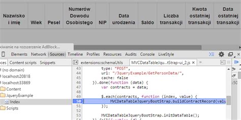 Datatable Jquery Bootstrap Aspnet Mvc Uzupelnienie Tabelki