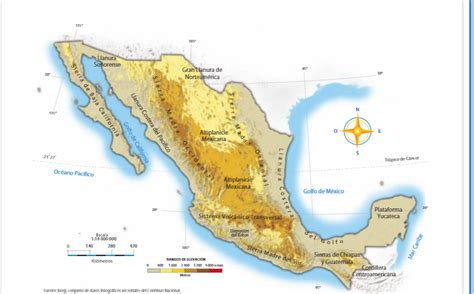 Map Quiz Distribución Del Relieve En México Geografía 1º