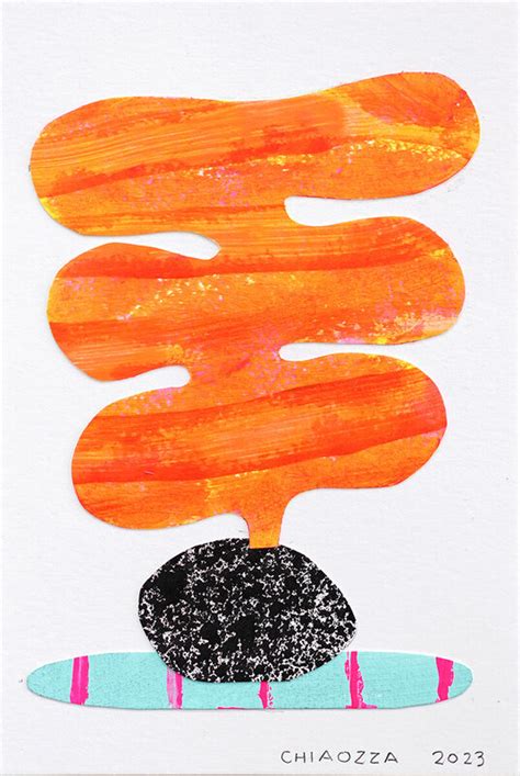 Chiaozza Exquisite Plant Collage Fat Fire Leaf Speckled Pebble