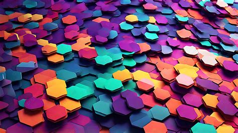 Digital Hexagon Abstract Background Geometric Pattern Design For Modern Art Digital Hexagon