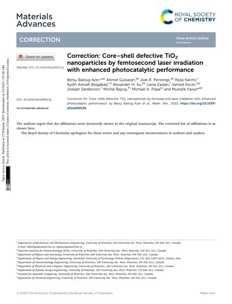 Pdf Correction Coreshell Defective Tio 2 Nanoparticles By