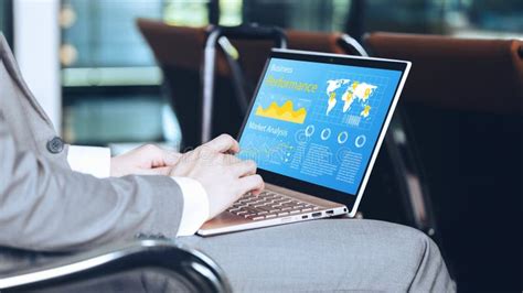 Business Wireless Working On Laptop Computer Analyst Business Data