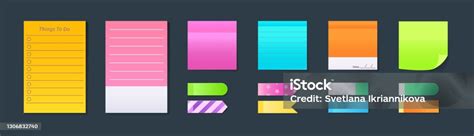 스티커 노트북 용지 화려한 메모 빈 찢어진 페이지 시트 찢어진 종이의 끈적 끈적한 조각을 설정합니다 격자 사각형과 선이있는 접착제 스티커 및 시트 메모를 작성하기 위해 빈