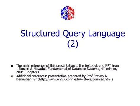 Ppt Structured Query Language 2 Powerpoint Presentation Free