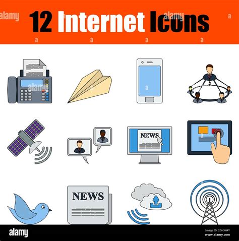 Internet Icon Set Stock Vector Image And Art Alamy