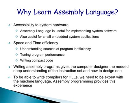 Assembly Language Pptx Programming Languages Computing