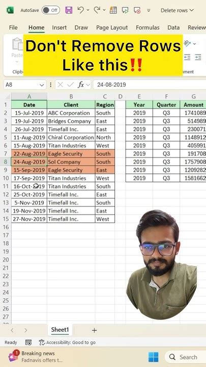 Dont Remove Rows In Excel‼️instead Use Superb Excel Trick Exceltips