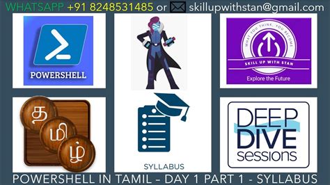 Powershell In Tamil Day 1 Part 1 Syllabus Youtube
