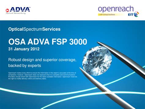 [ppt] Osa Adva Fsp 3000 31 January 2012 Robust Design And Superior Powerpoint Presentation