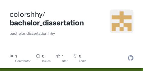 Github Colorshhybachelordissertation Bachelordissertation Hhy