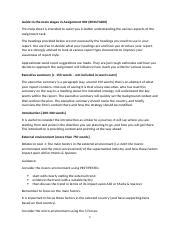 Guide To Main Stages In Assignment 002 BMGT3200 Docx Guide To The