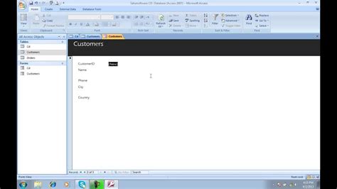 lesson10 form wizard microsoft access 2007 sahalsoftware youtube