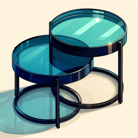 Premium Vector Sleek Glass Nesting Side Tables