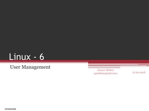Linux User Management Pptx
