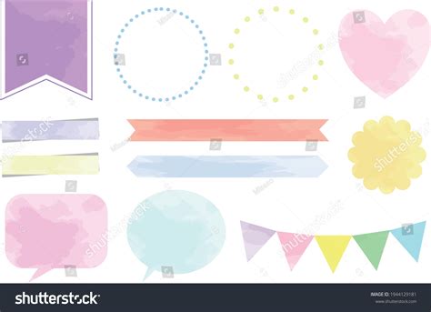 This Simple Pale Color Frame Set Stock Vector Royalty Free 1944129181 Shutterstock