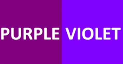 Purple Vs Violet Whats The Difference