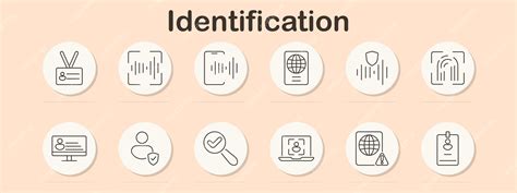 Premium Vector Identification Icon Biometric Verification Id Card