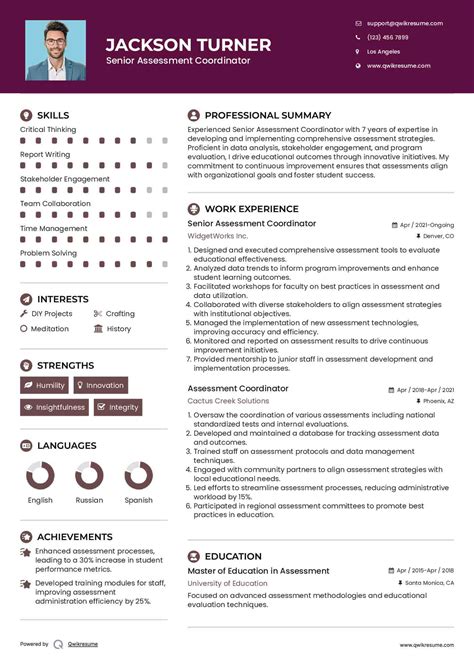 10 Assessment Coordinator Resume Samples And Templates For 2025