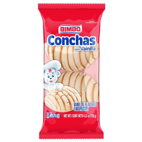 Bimbo Conchas Vanilla Fine Pastry Spanish Desserts 2 Count Soft