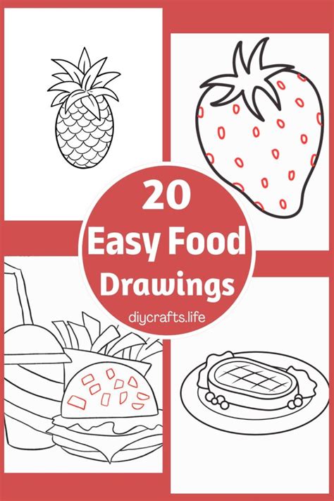 20 Easy Food Drawing Ideas Diy Crafts