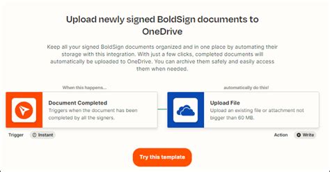 Automatically Upload Signed Documents To Onedrive With Zapier Boldsign