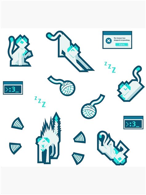 Deltarune Tasque Sticker Sheet Poster For Sale By Ey Art Redbubble