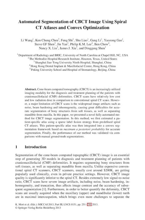 pdf lncs 8151 automated segmentation of cbct image using from cbct images i e ~12
