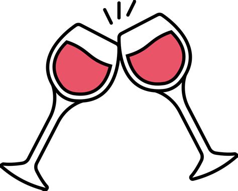 Toast Wine Glass Icon In Red Color 24159948 Vector Art At Vecteezy